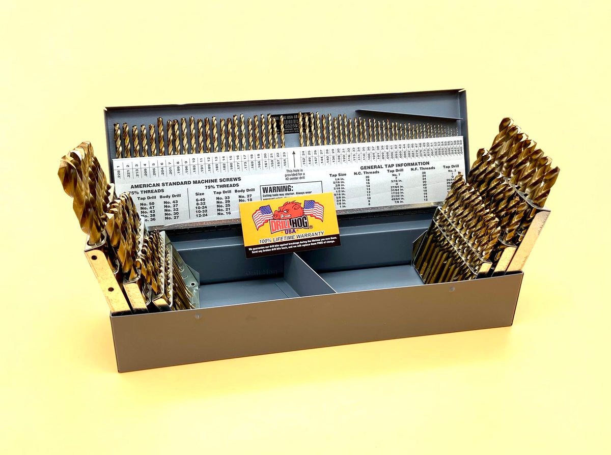 115 Pc Super Premium Cobalt M42 Master Drill Bit Set with FREE BONUS ...