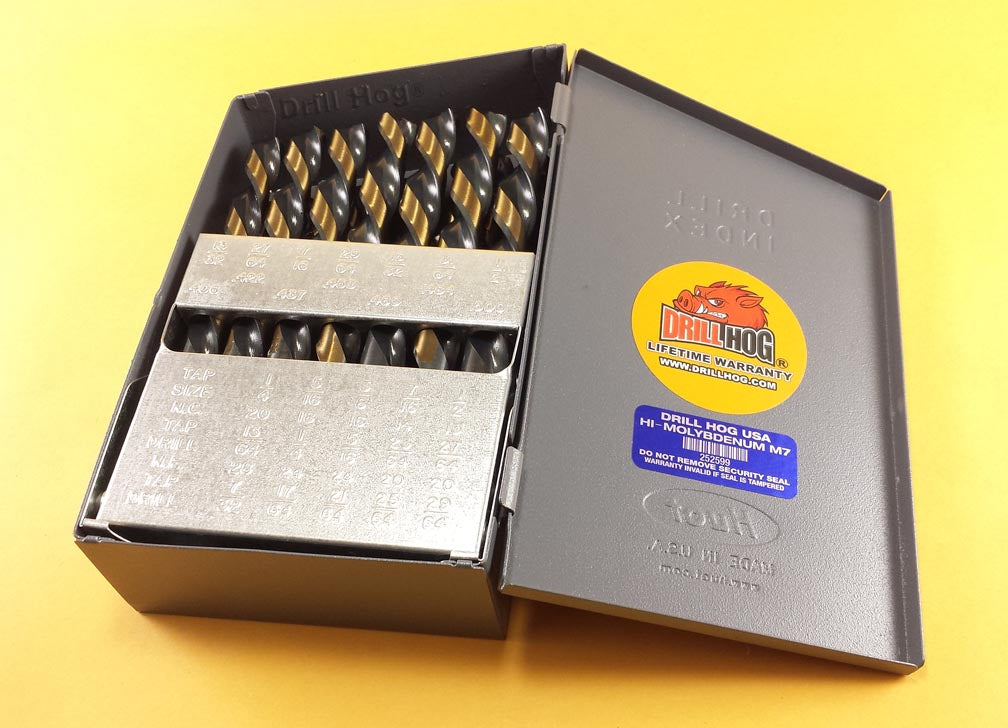 Drill Hog® 29 Pc Left Hand Super Premium HI-Moly M7 Drill Bit Set Deal