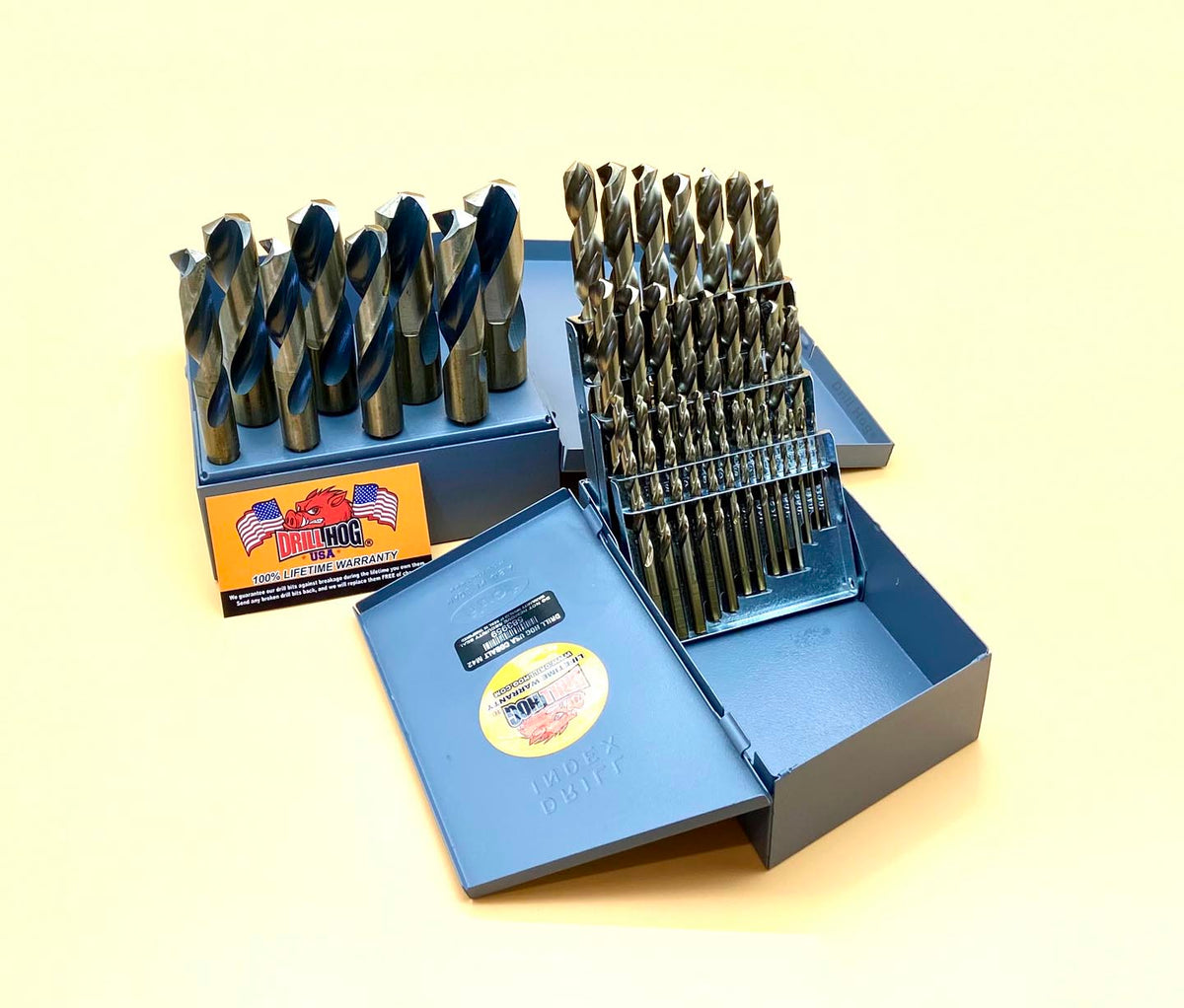 Drill Hog® Super Premium 37 Pc Cobalt M42 Jumbo Drill Bits Deal 1/16"