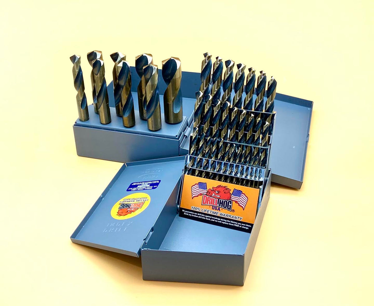 37 Pc Silver & Deming Drill Bit Set 1/16" to 1" M7 Drills Lifetime War ...