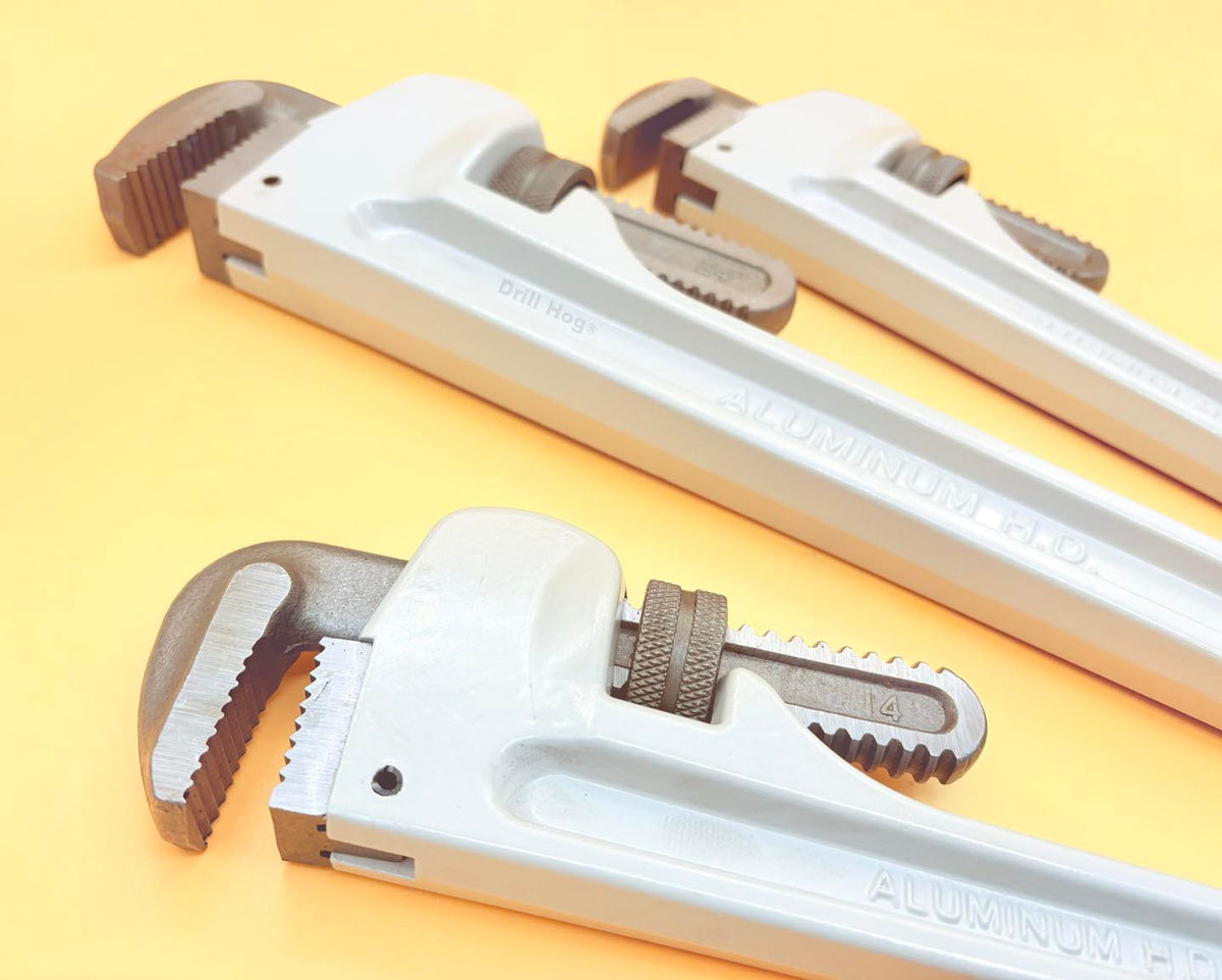 Super Premium Aluminum Pipe Wrench Set 14", 18", 24" Lifetime Warranty ...