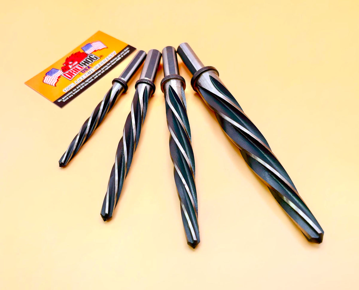 Drill Hog® 4 Pc Tapered Chucking Reamer Set HI-Molybdenum